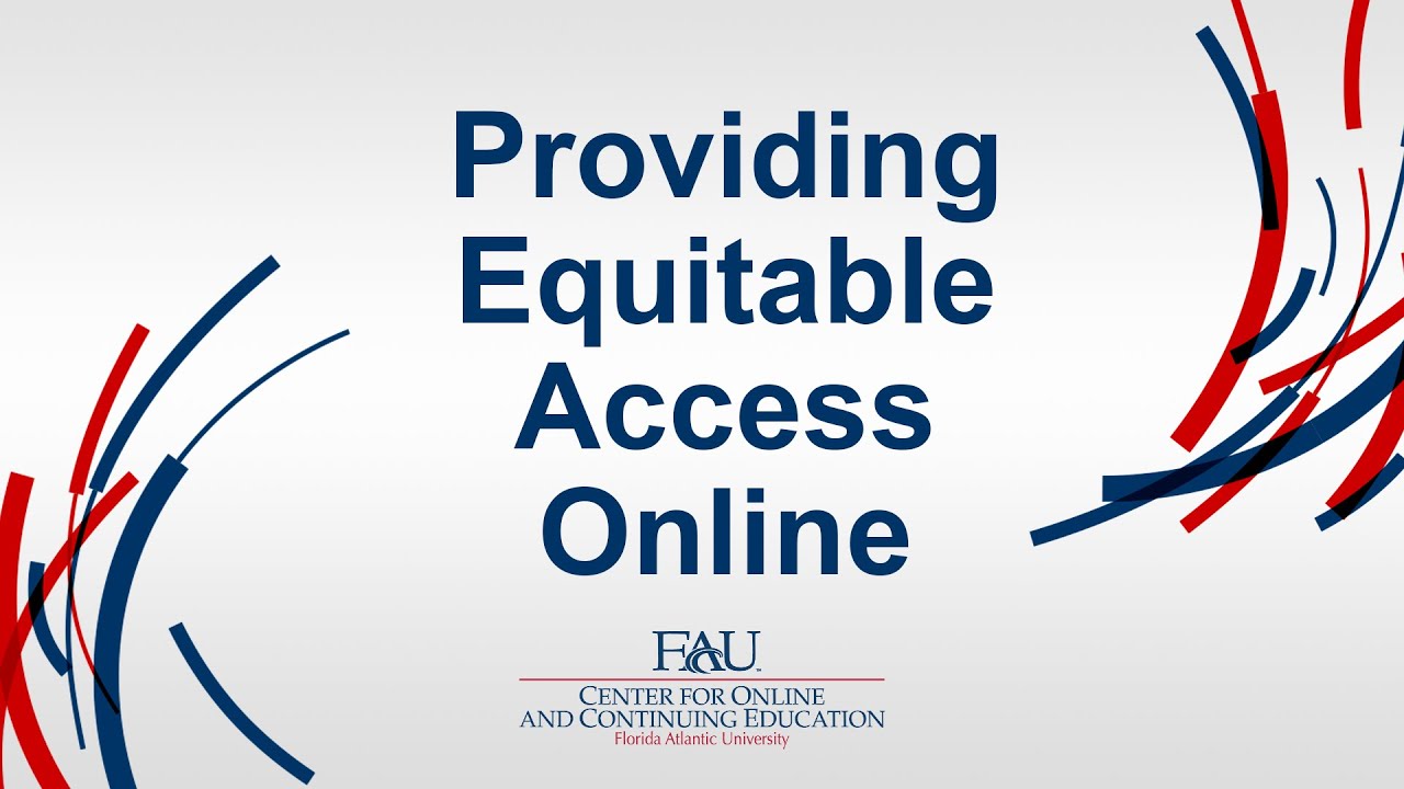 Providing Equitable Access Online - YouTube