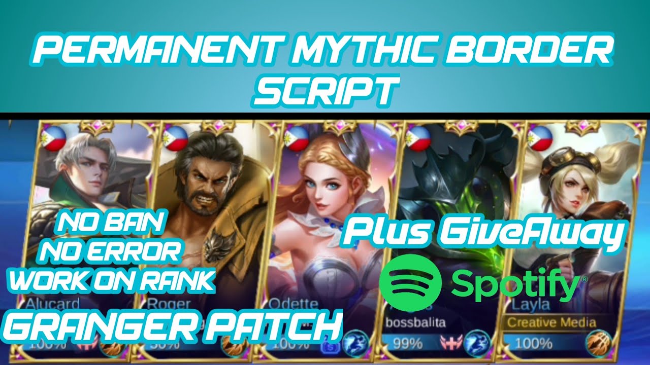 MYTHIC BORDER | PERMANENT SCRIPT | PLUS SPOTIFY GIVEAWAY - YouTube