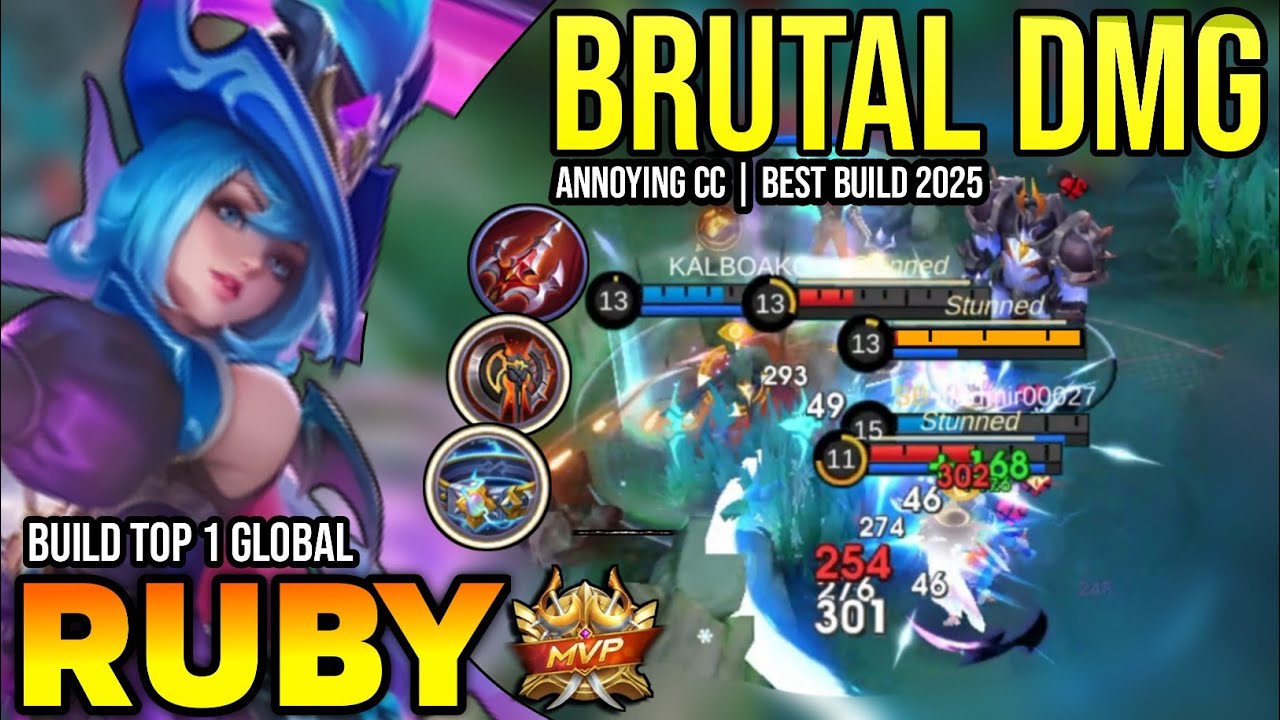RUBY BEST BUILD 2025 | BUILD TOP 1 GLOBAL RUBY GAMEPLAY | MOBILE ...