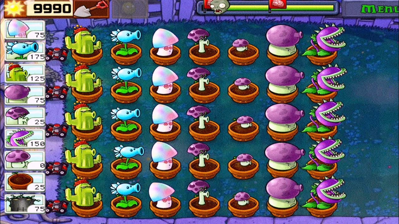 Plants vs Zombies • Adventure Night Level 1/2 • Full Walkthrough HD ...