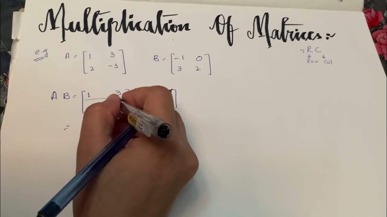 Multiplication of matrices (2 by 2 ) | Matrix | Mathematics - YouTube