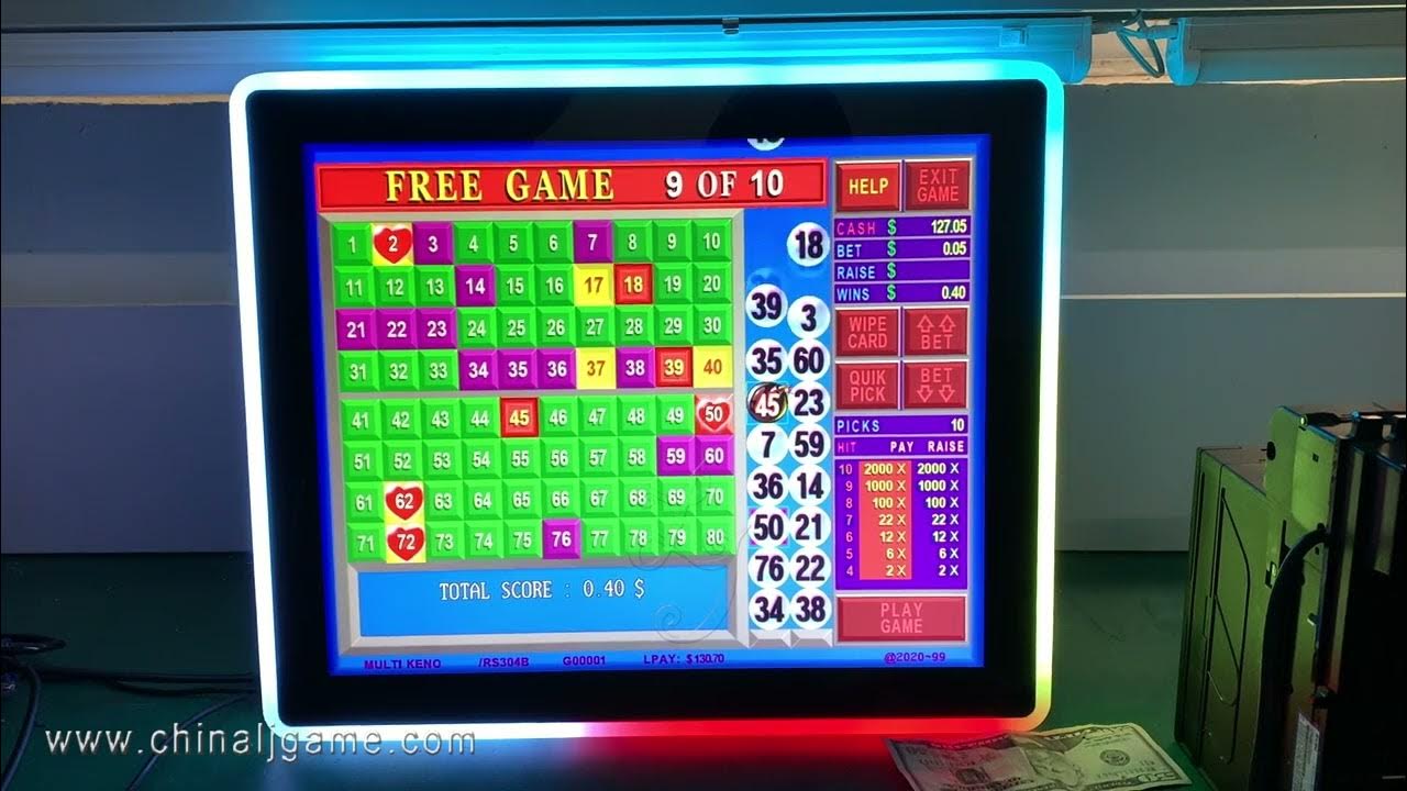 Super ball Keno Texas Keno 4 Hearts Win For Sale - YouTube