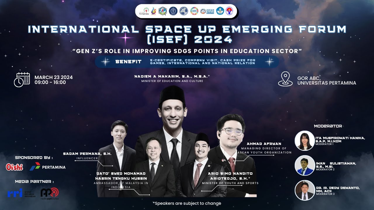 INTERNATIONAL SPACE UP EMERGING FORUM (ISEF) 2024 - YouTube