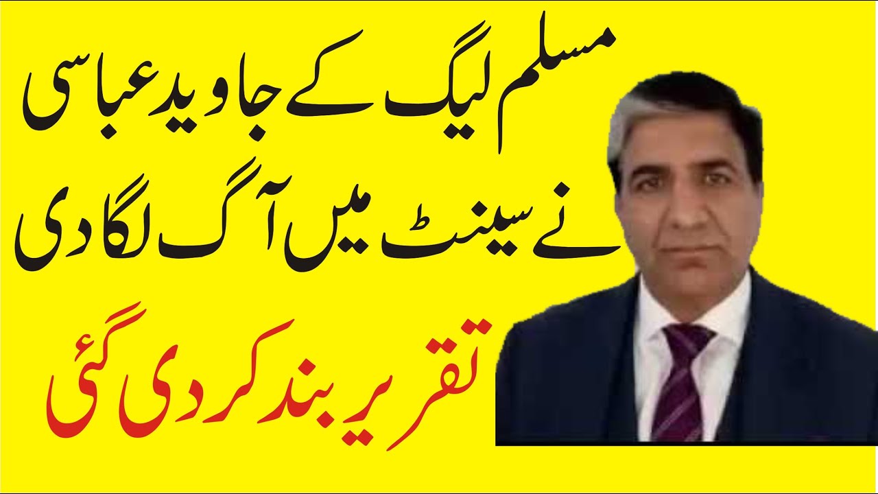 PMLN Senator Javed Abbasi Sensational Speech In Senate - YouTube