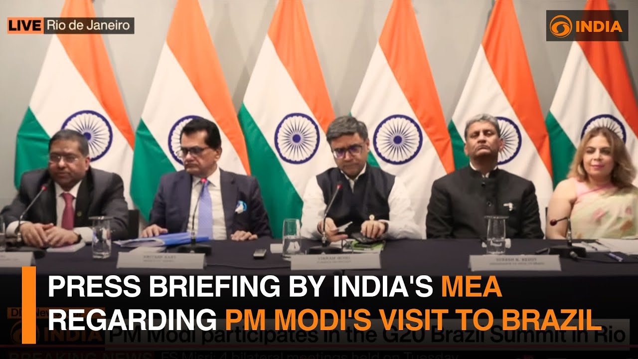 Press briefing by India's MEA regarding PM Modi's visit to Brazil - YouTube
