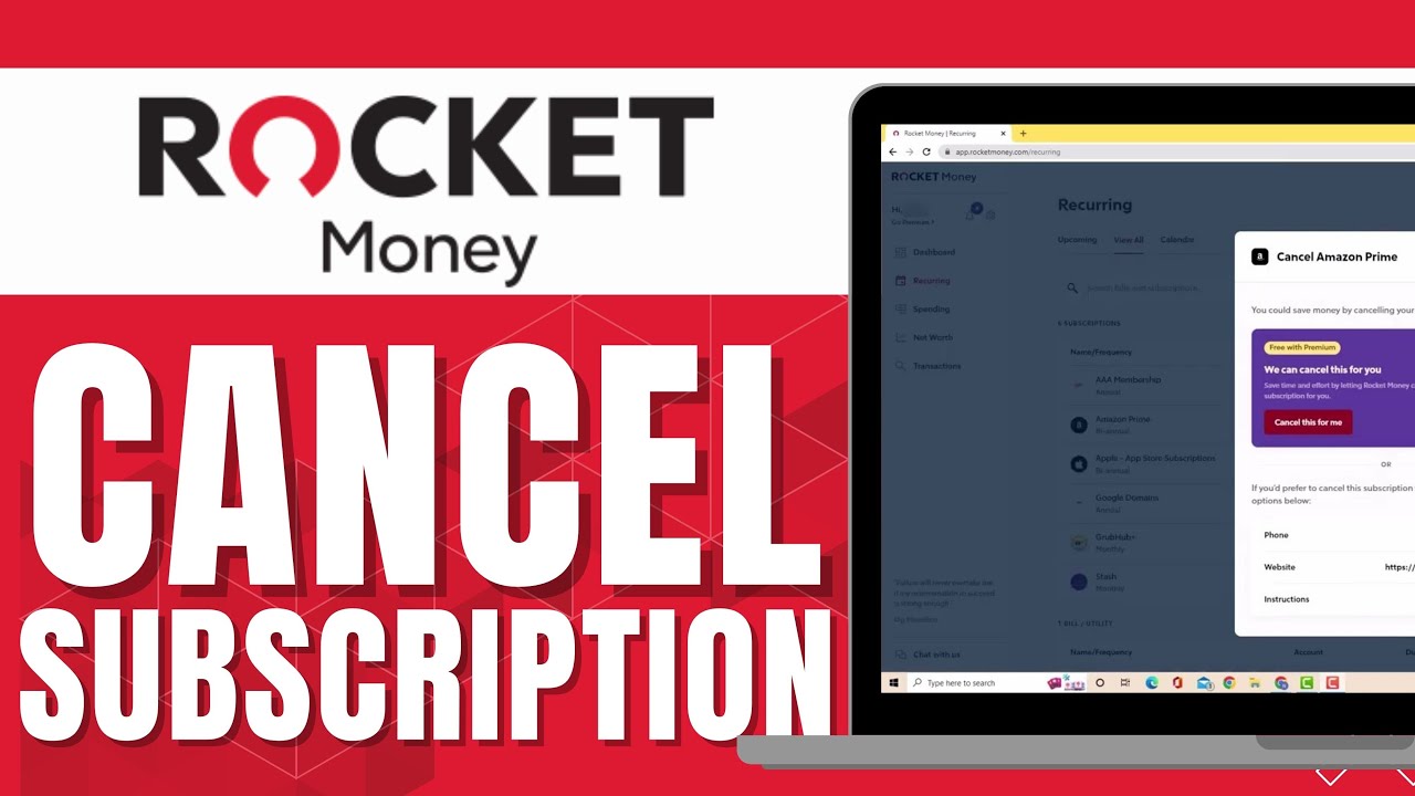 HOW TO CANCEL MY ROCKET MONEY SUBSCRIPTION - YouTube