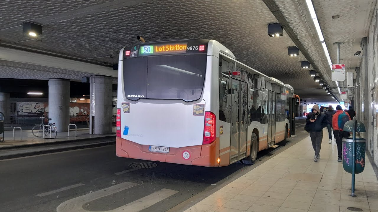 STIB Bus 50 Trajet complet (Lot Station vers Gare du Midi) dans un ...