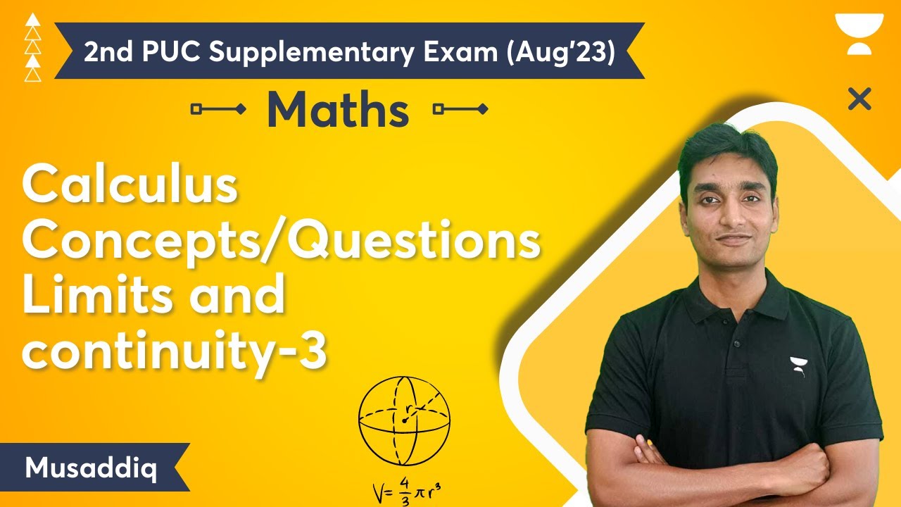 2nd PUC Supplementary Exam Aug 23 Calculus Concepts Questions