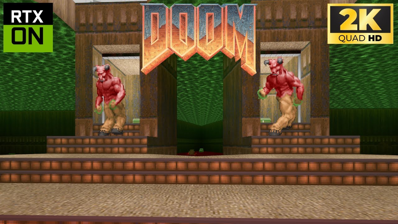 Doom Boss 2K + 60FPS + Raytracing - E1M8 Bruiser Brothers (No ...
