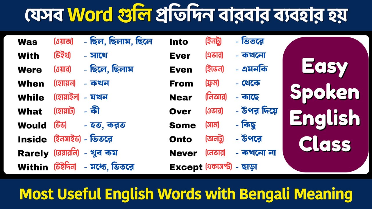 English Word Most Useful English Words With Bengali english-word-most-useful-english-words-with-bengali