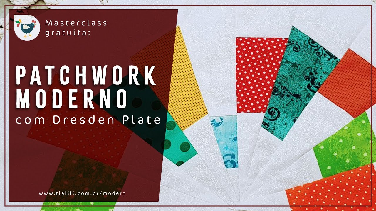 Como fazer PATCHWORK MODERNO com a técnica Dresden Plate: passo a passo ...