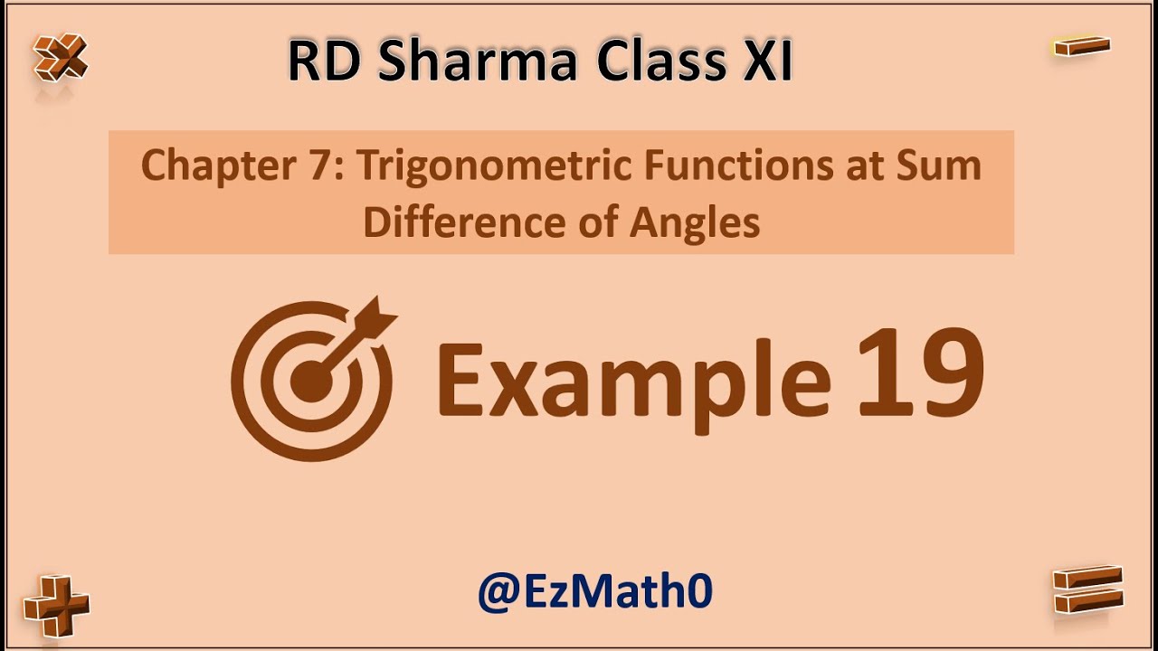 Sum/diff of angles | Example 19 | Chapter 7 | Trigonometric Functions at Sum and Diff of Angles ...
