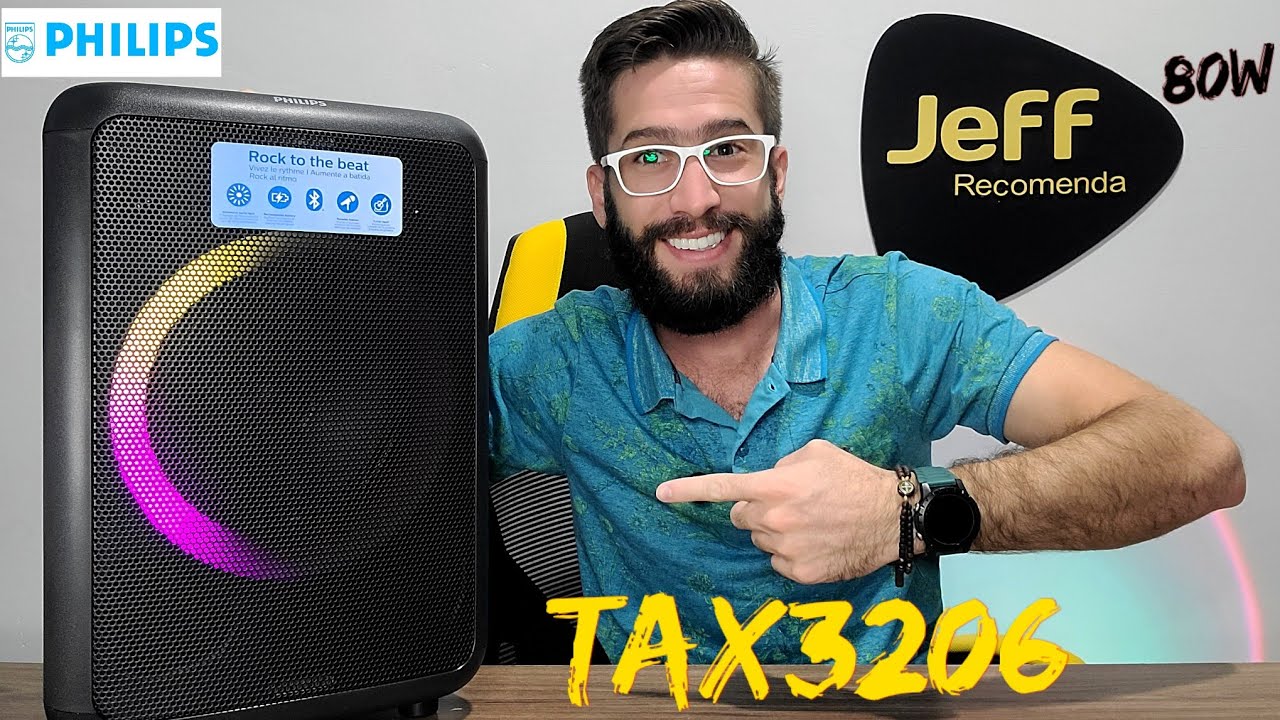 PHILIPS TAX3206 80W RMS: Caixa de som IMPONENTE! (Unboxing PT-BR ...