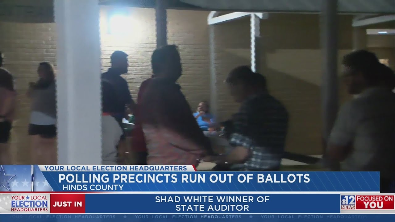 Hinds County polling precincts run out of ballots - YouTube