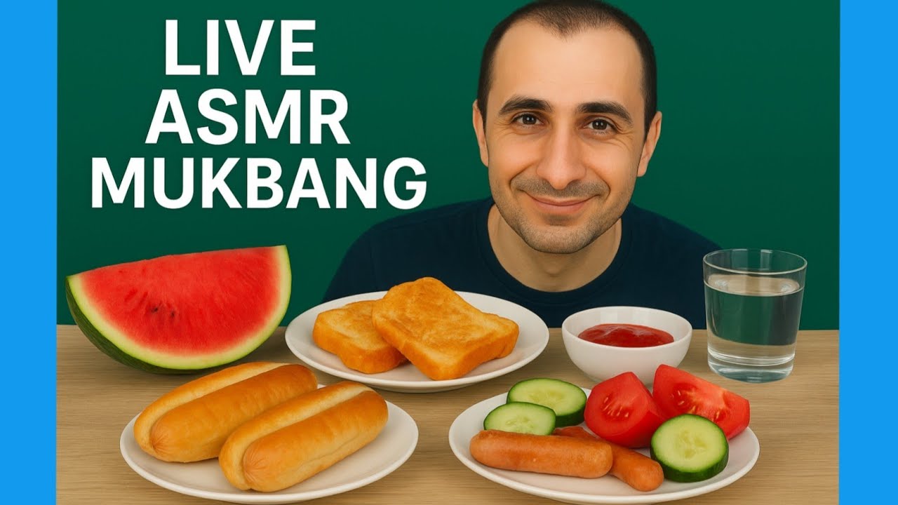 LIVE ASMR MUKBANG 🍉 Soft Eating Sounds | Relaxing & Realistic Food ...