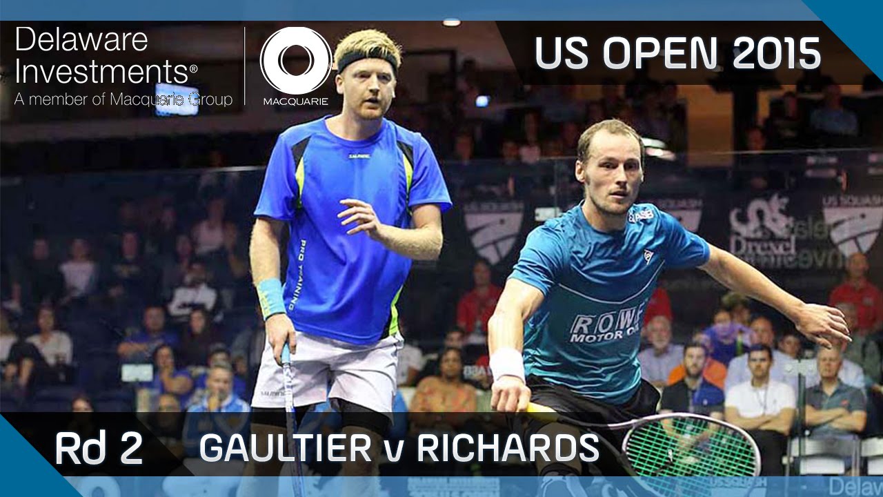 Squash: Delaware Investments US Open 2015 - Rd 2 Highlights - Gaultier v Richards - YouTube