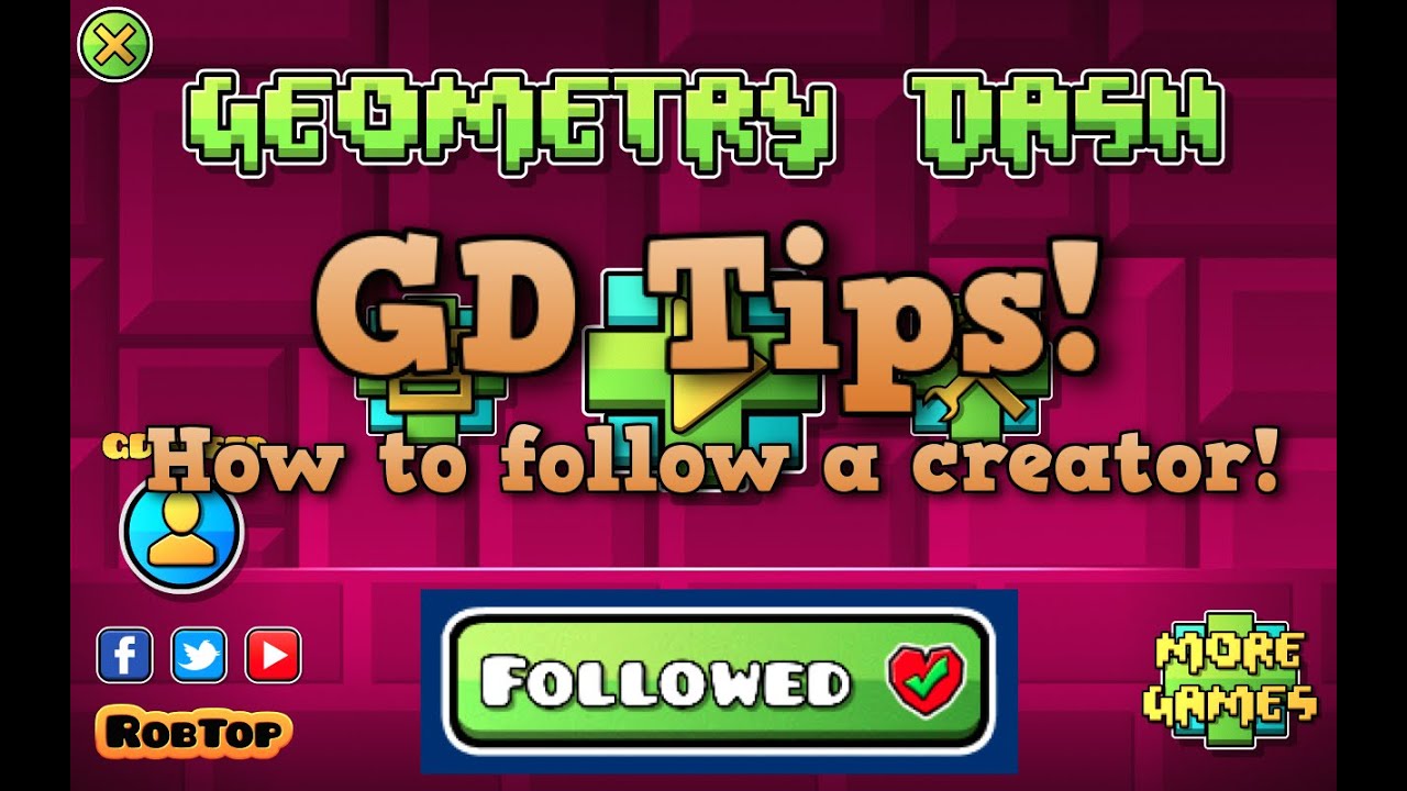 [GD Tips #1] How to follow a creator! - YouTube