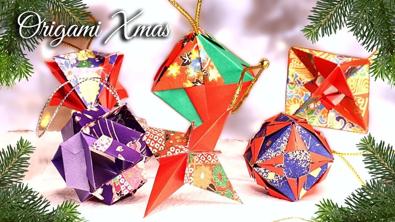 How to make Origami Christmas Balls - Origami Advent Calendar (Part 2 ...