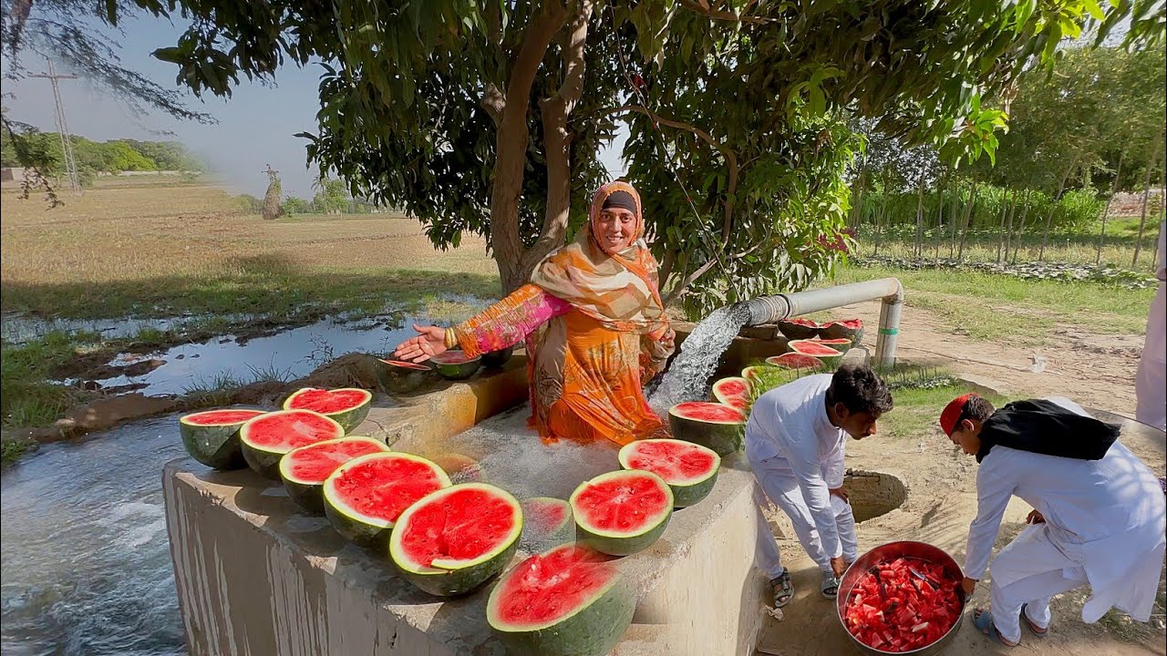 HUGE Watermelon 🍉 Party For Whole Village || Pakistan Village Vlogs ...