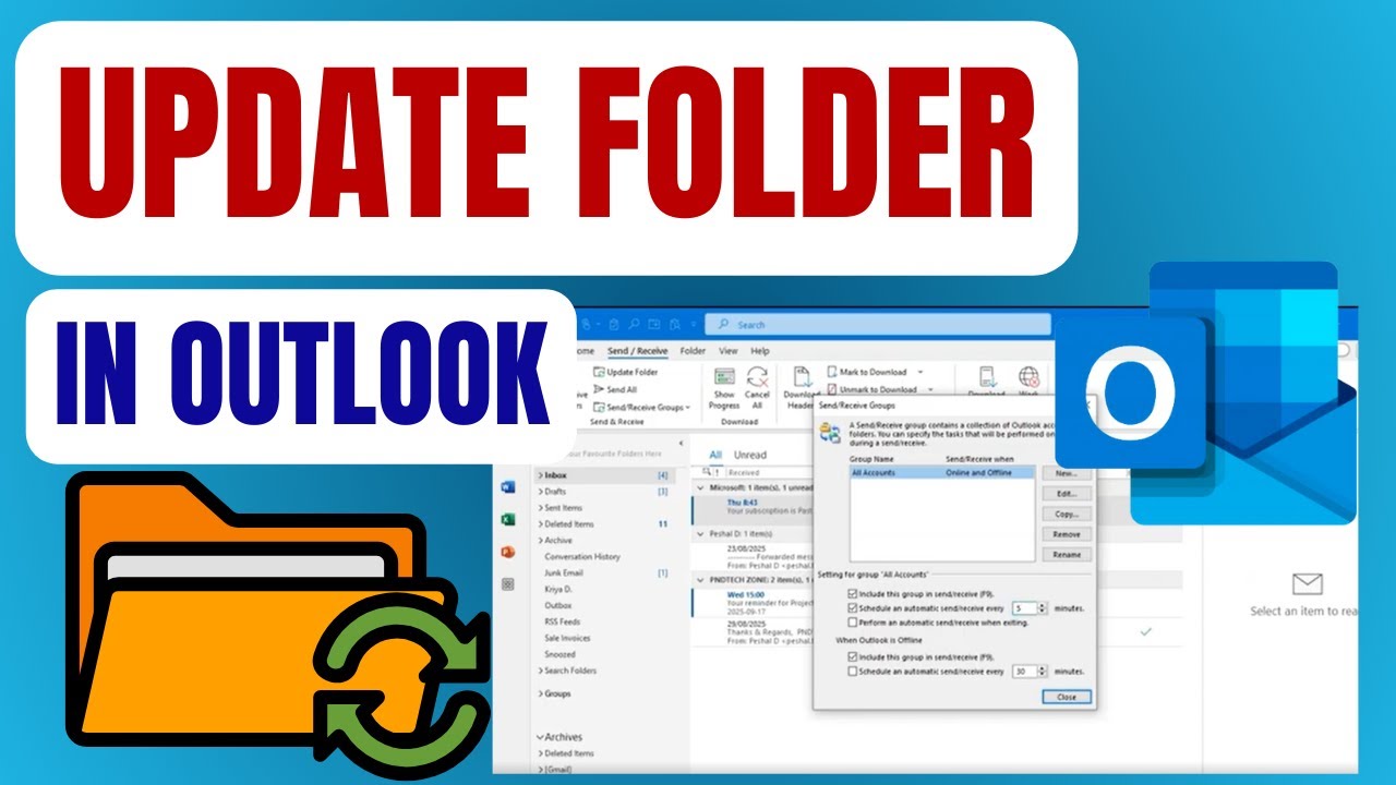 How To Update Folder In Outlook #outlook #outlooktips - YouTube