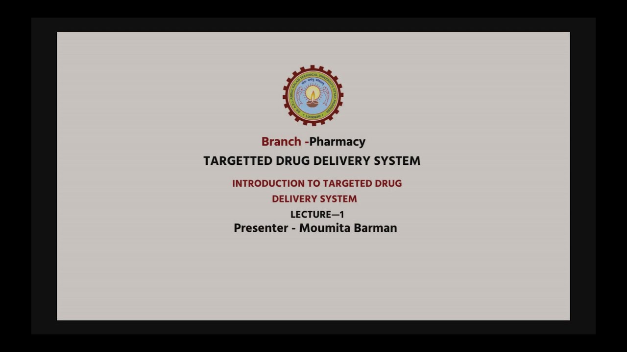 AKTU Digital Education | Novel Drug Delivery Systems | Introduction to ...