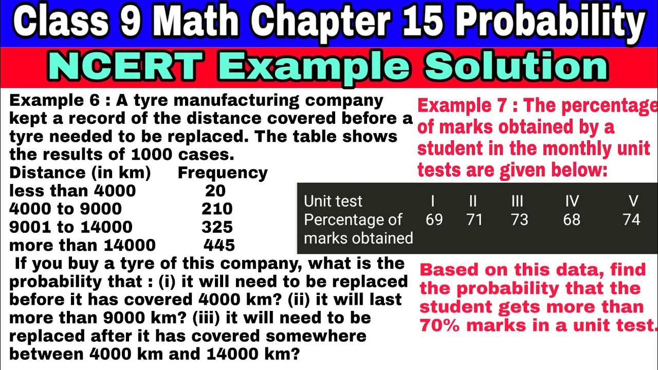 Class 9 NCERT Example 6 | Example 7 | Probability | NCERT | CBSE | Math ...
