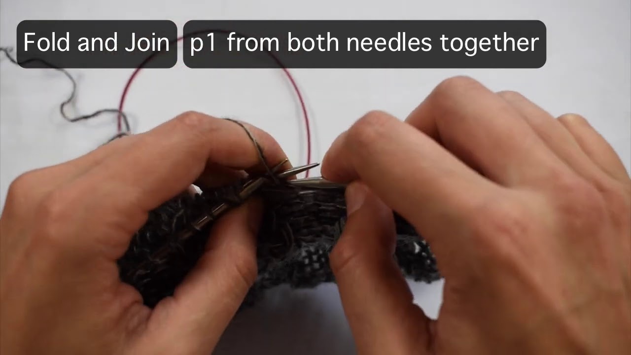 Neckband: Fold and join - #iciclesweater - mini knitting demo - YouTube