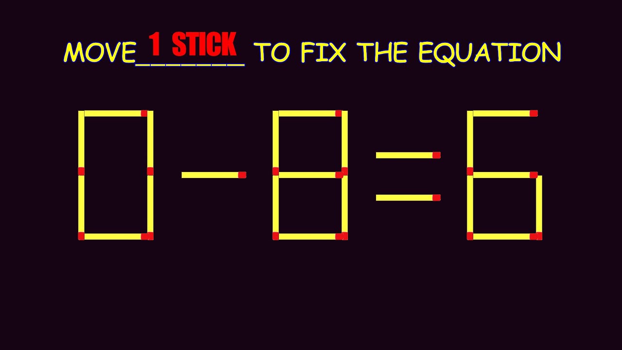 Matchstick Magic 24 | Fix by Moving Matchsticks| Matchstick Puzzles ...