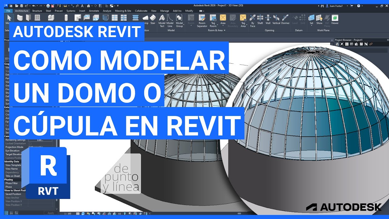 Como modelar un DOMO o CÚPULA DE VIDRIO en Revit 🚀💥 - YouTube