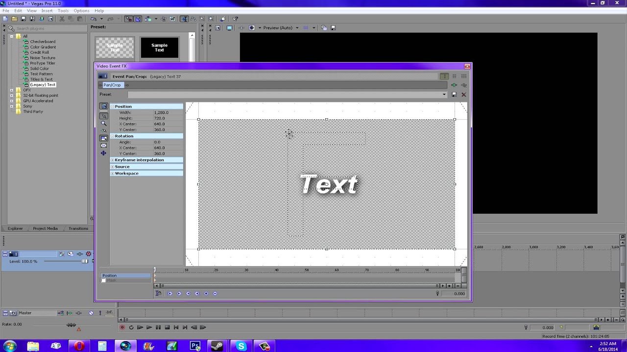 How To Animate/Move Text In Sony Vegas Pro 10.0/12 [HD] - YouTube