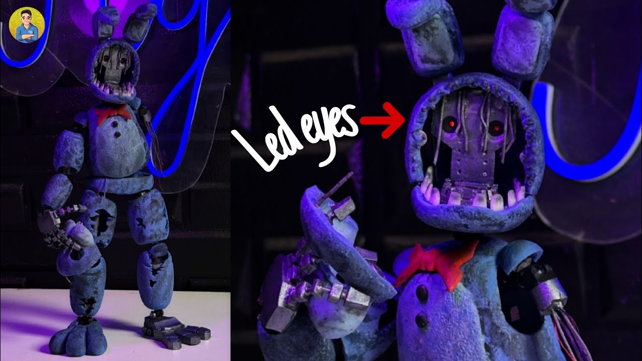 HICE A WITHERED BONNIE TOTALMENTE ARTICULADO CON PORCELANA / FNAF 2 ...