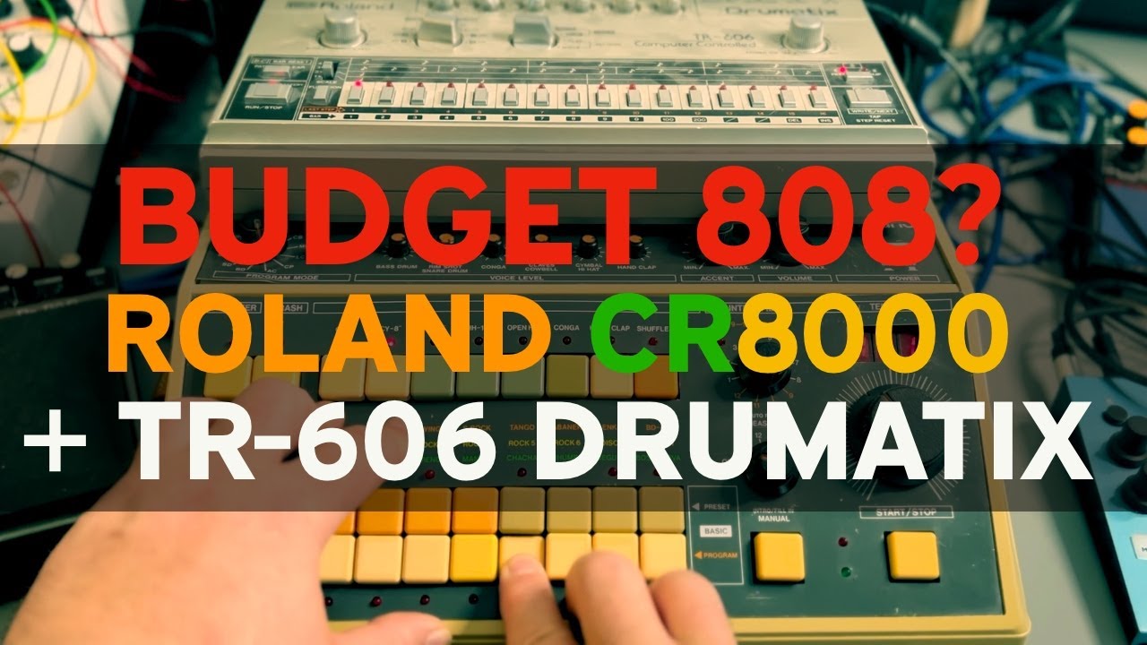 A Budget 808? - Roland CR8000 Rhythm composer with a TR-606 - YouTube