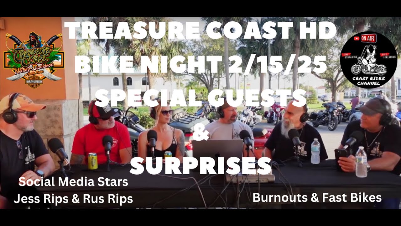 Crazy Ridez Channel Live Treasure Coast HD Bike Night - YouTube