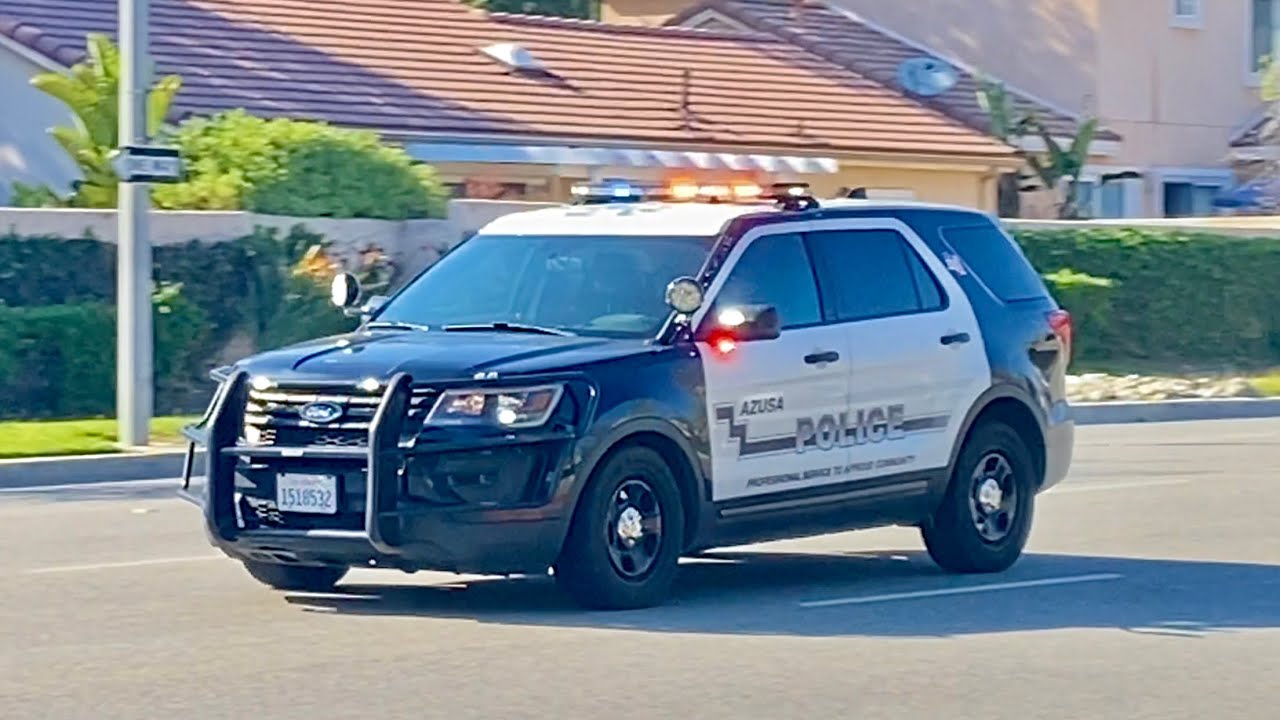 Azusa Police Responding Code 3 x2 *Z3 Manual* - YouTube