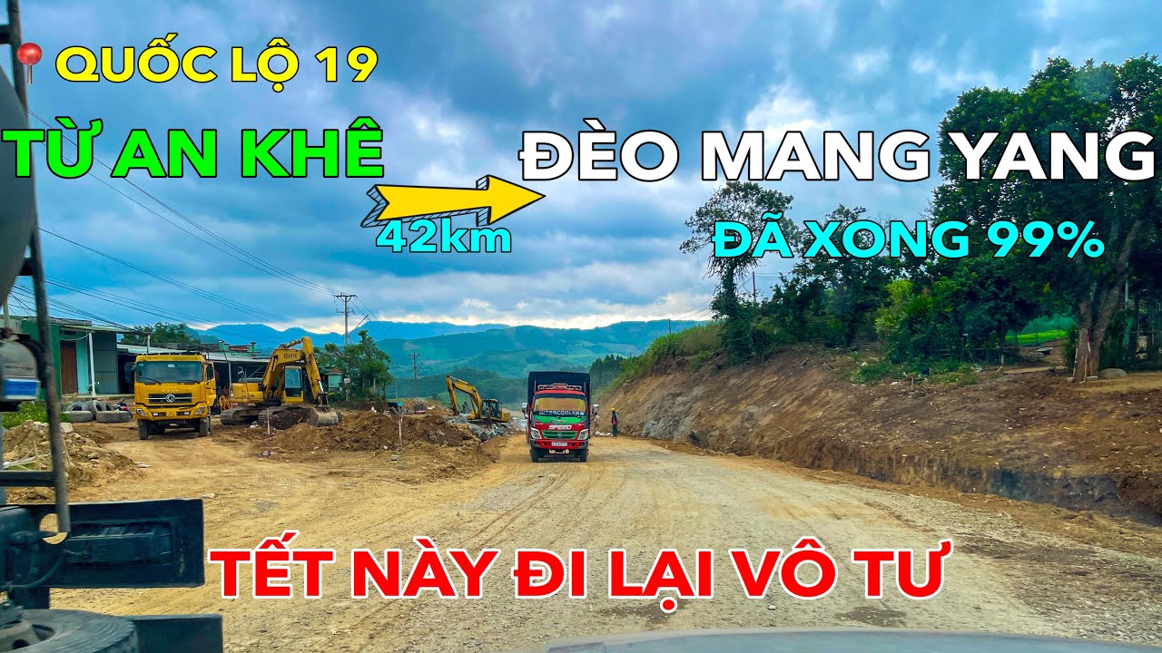 QUỐC LỘ 19 TỪ AN KHÊ ĐI ĐÈO MANG YANG ĐÃ SỬA GẦN XONG - YouTube