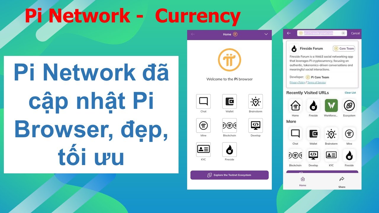 Pi Network đã cập nhật Pi Browser, đẹp, tối ưu - YouTube