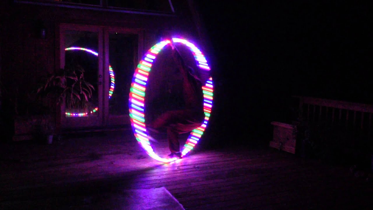 LED Cyr Wheel v2 - Initial test - YouTube