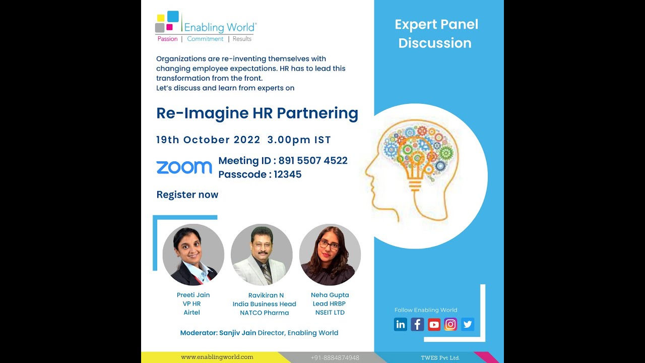 Expert Panel Discussion on Re-imagine HR Partnering - YouTube
