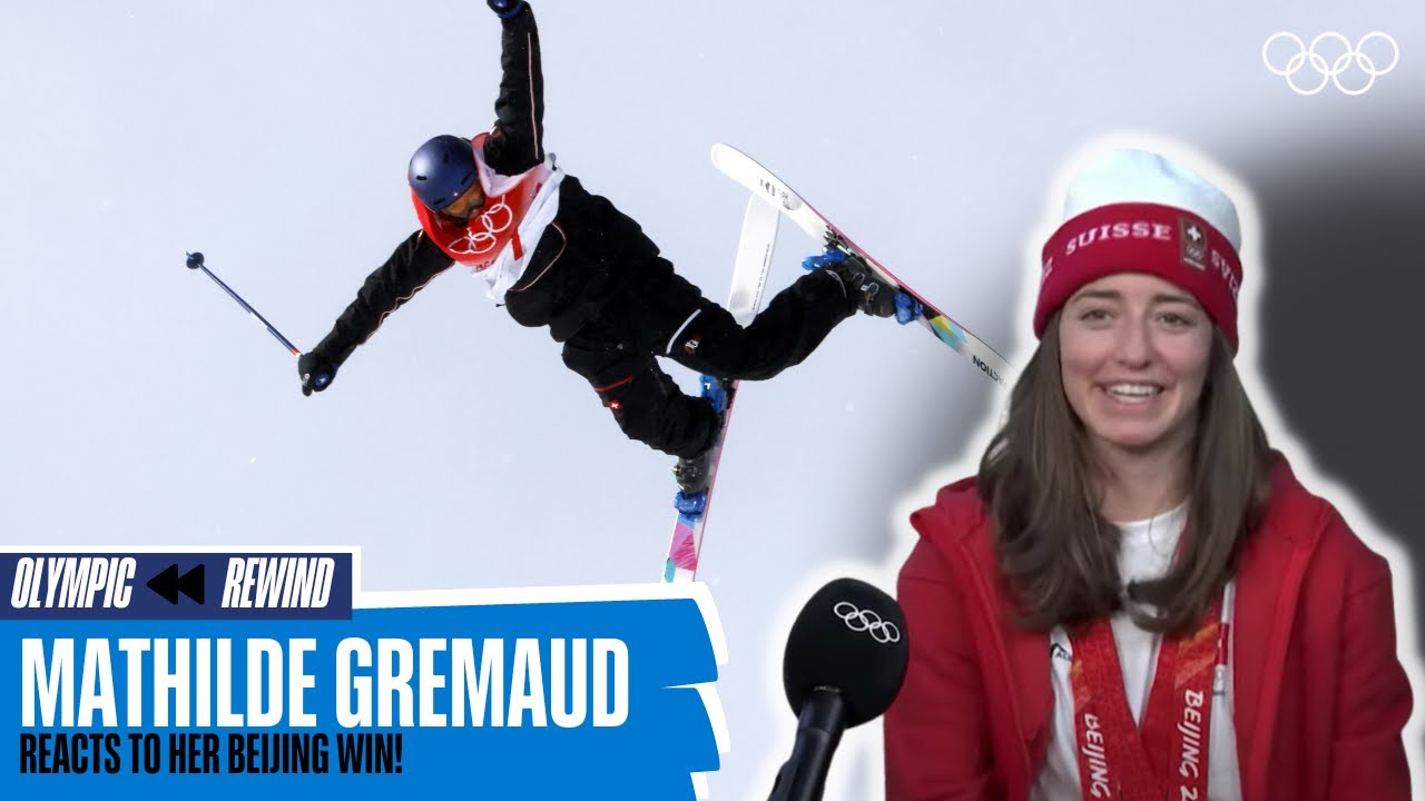 Mathilde Gremaud reacts to her Beijing 2022 gold medal performance ...