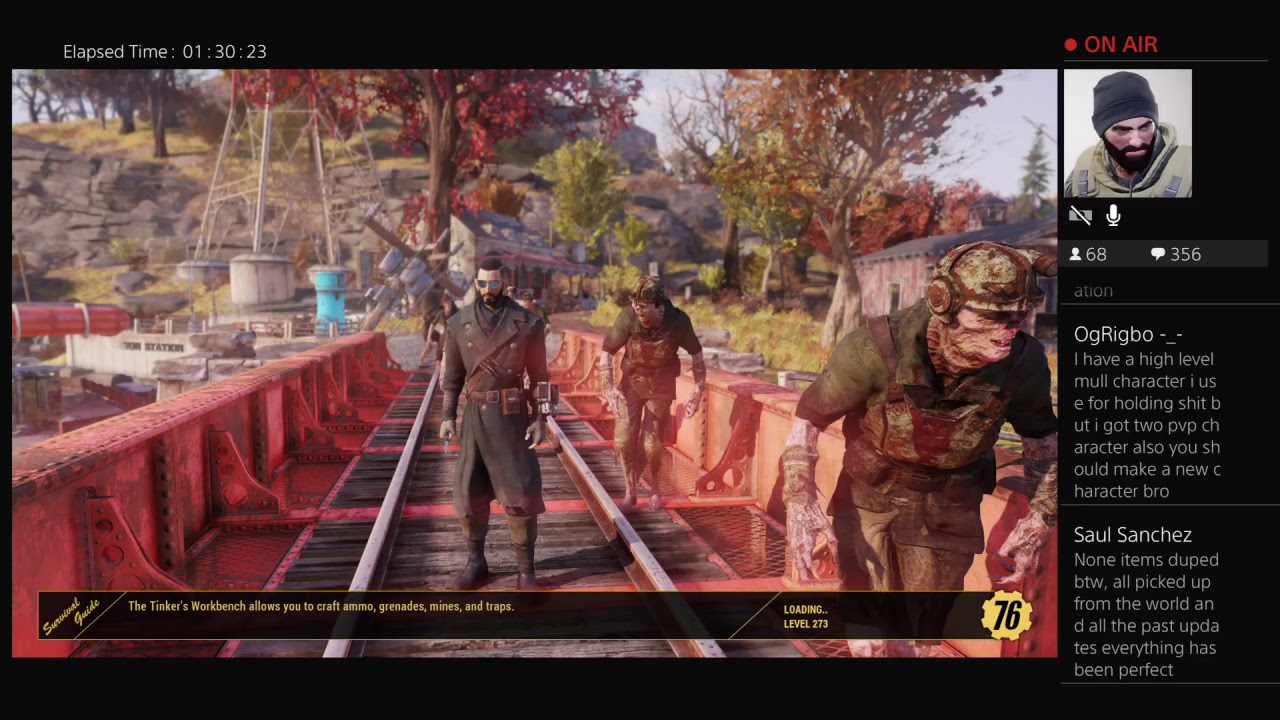 Fallout 76 - Survival Mode PVP Server Action Livestream - YouTube