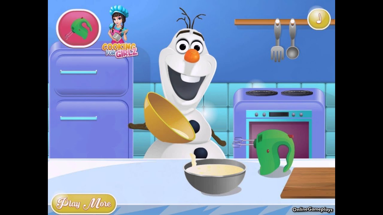 Disney Frozen Games Olaf Cooking Sea Turtle Ice Cream Cake - YouTube