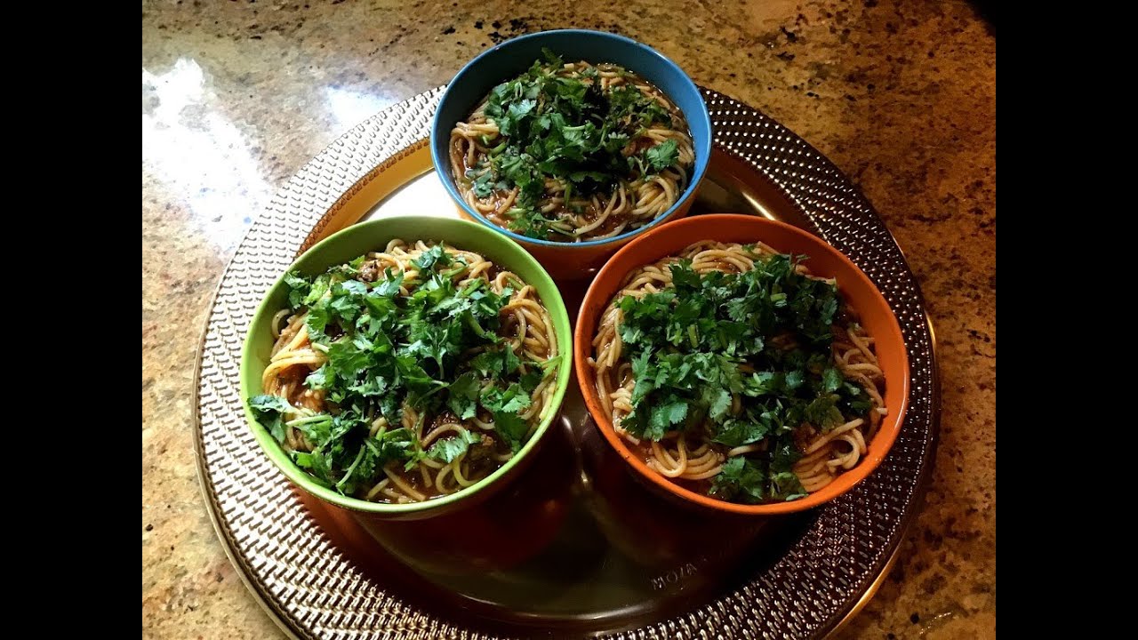 Easy Afghan Style Spaghetti آش - YouTube