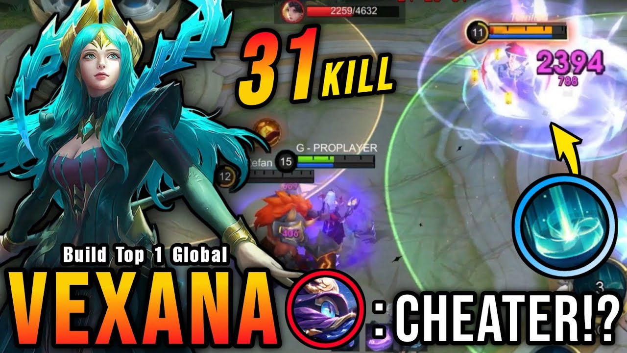 CHEAT?? New Vexana One Hit Build, Insane 31 Kills!! - Build Top 1 ...