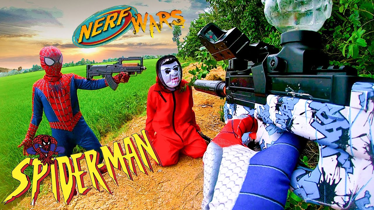 Spider Man Nerf War | COD First Person Blaster Battle! - YouTube
