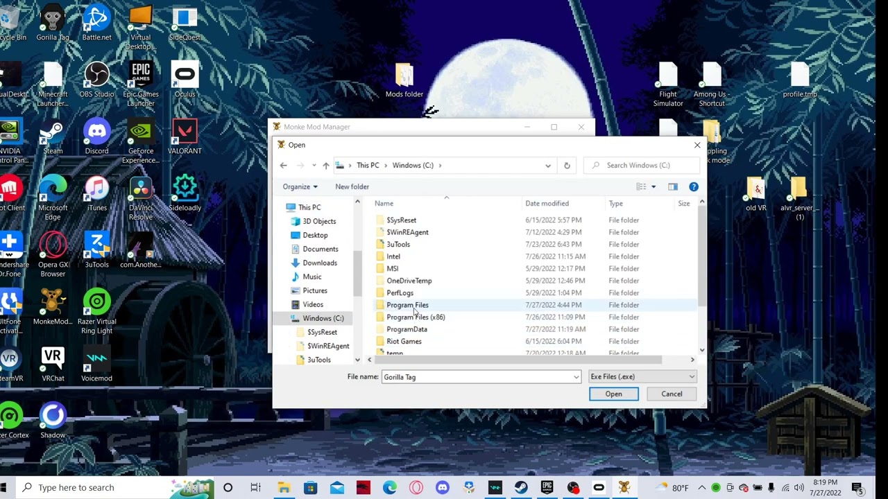 how install mods on gorilla tag for oculus rift users - YouTube