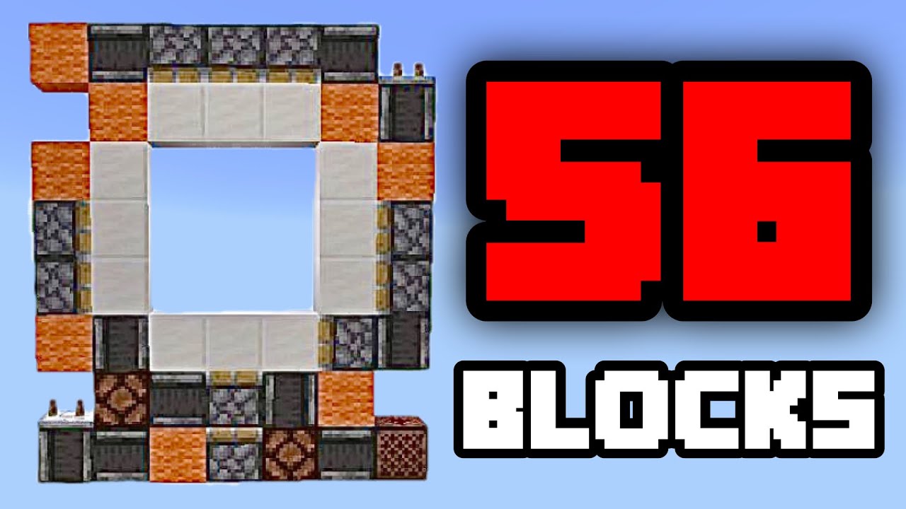 Minecraft Java Fastest Smallest 3 3 Piston Door Tutorial YouTube Minecraft Java Fastest Smallest 3 3 Piston Door Tutorial YouTube