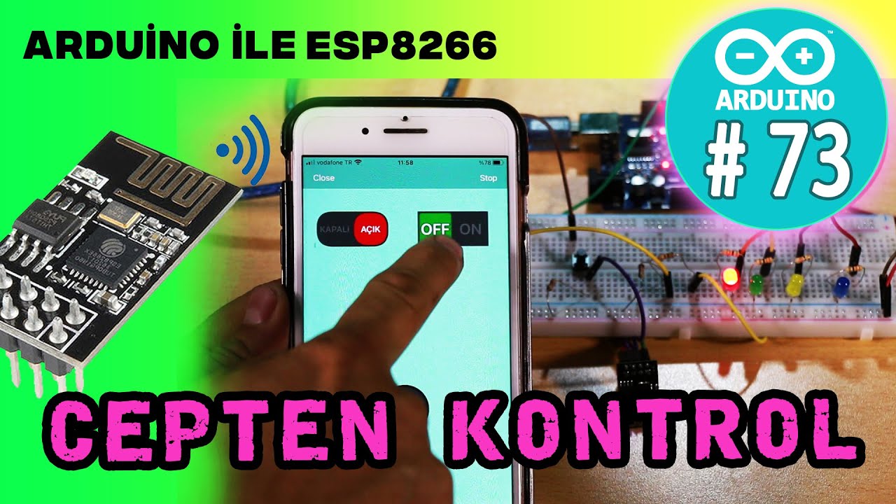 Arduino Esp8266 Wifi üzerinden Cep Telefonu Ile Kontrol Remotexy Arduino Projesi 73