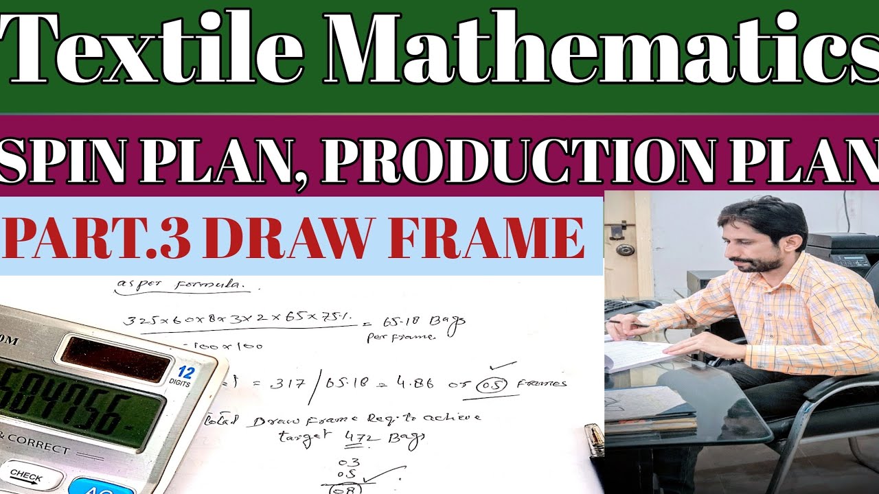 spin plan machine balancing| production plan spinning|draw frame production plan - YouTube