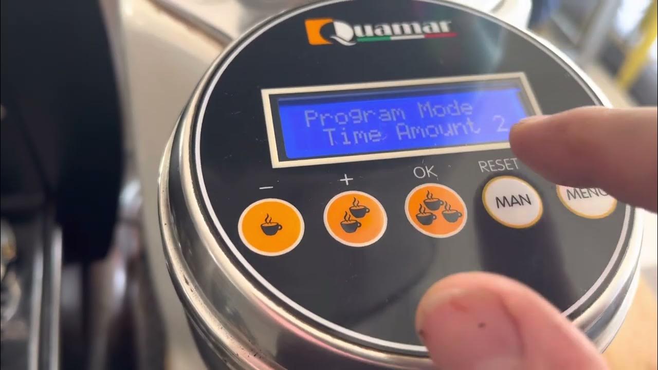 How To Adjust Quamar Electronic coffee grinder Grindering time - YouTube