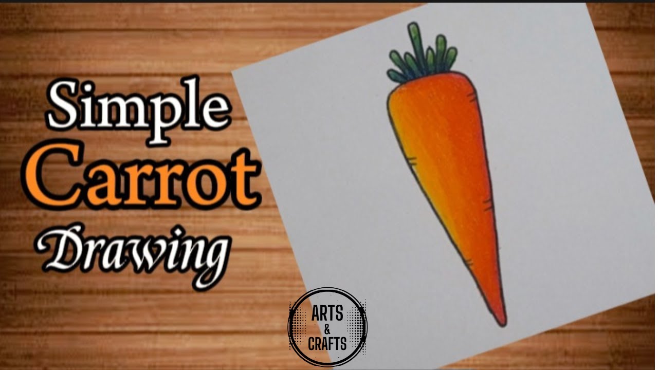 Carrot Drawing Tutorial | How to Draw a Carrot | Easy Carrot Drawing ...